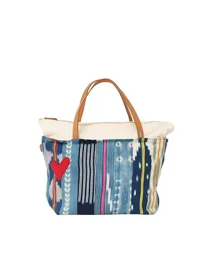 UBUNTU LIFE Baule With Beaded Heart Adventure Tote - Multi