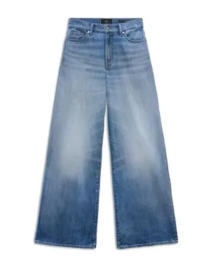 7 For All Mankind Lotta Tailorless High Rise Wide Leg Jeans