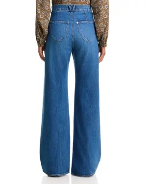 Veronica Beard Grant High Rise Wide Leg Jeans