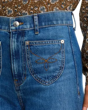 Veronica Beard Grant High Rise Wide Leg Jeans