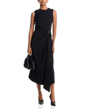 Veronica Beard Freja Sleeveless Asymmetric Midi Dress
