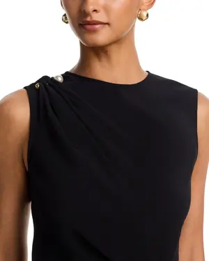 Veronica Beard Freja Sleeveless Asymmetric Midi Dress