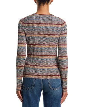 Veronica Beard Long Sleeve Striped Cardigan