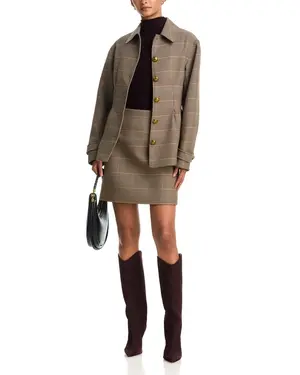 Veronica Beard Plaid Mini Skirt