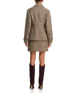 Veronica Beard Plaid Mini Skirt