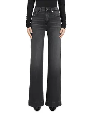 7 For All Mankind High Rise Flare Jeans - Inkstorm
