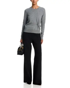 Veronica Beard Frankie Wool & Cashmere Sweater With Faux Pearl Pin
