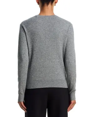 Veronica Beard Frankie Wool & Cashmere Sweater With Faux Pearl Pin