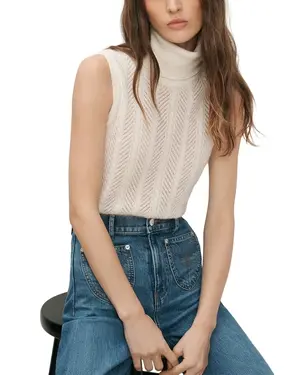 Veronica Beard Sleeveless Turtleneck Sweater
