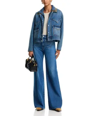 Veronica Beard Wegner Double Collar Denim Jacket