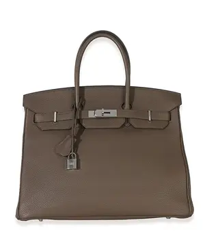 Hermès Birkin 35 Leather Handbag Gray