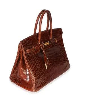 Hermès Birkin 35 Exotic Handbag - Brown
