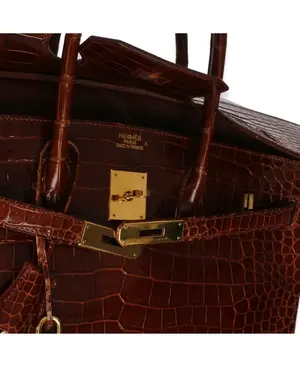 Hermès Birkin 35 Exotic Handbag - Brown