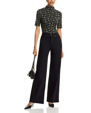 Veronica Beard Taylor High Rise Wide Jeans