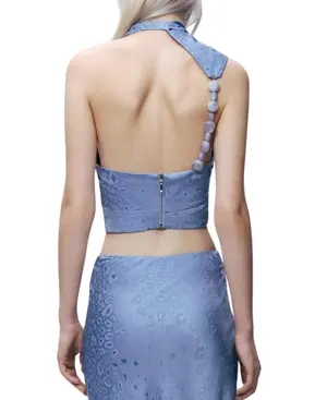 NOCTURNE Accessory-detail Off-shoulder Bustier Top
