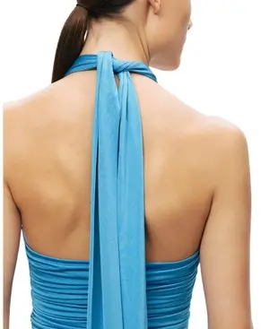 NOCTURNE Cut-out Draped Blouse