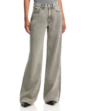 Veronica Beard Kasey Mid Rise Wide Leg Jeans