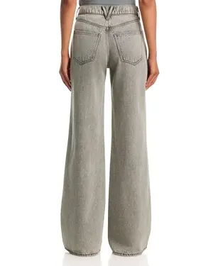 Veronica Beard Kasey Mid Rise Wide Leg Jeans
