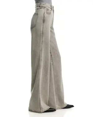 Veronica Beard Kasey Mid Rise Wide Leg Jeans