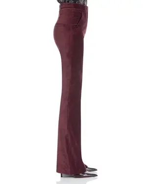 Veronica Beard Gracie Flare Leg Pants - Burgundy