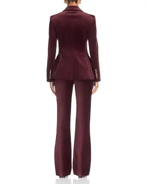 Veronica Beard Gracie Flare Leg Pants - Burgundy