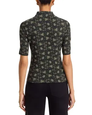 Veronica Beard James Mock Neck Top