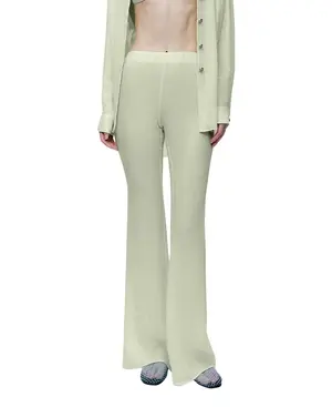 NOCTURNE High Waist Flare Pants - Light Yellow