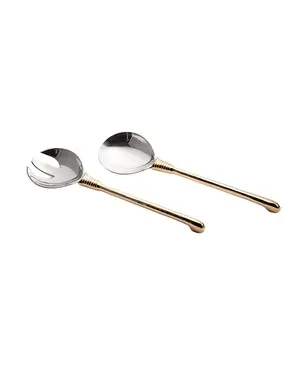 LUNARES Djembe Long Salad Server - Bronze