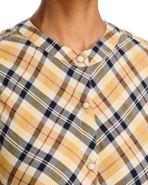 Veronica Beard Ashlynn Puffed Shoulder Blouse