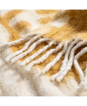 ZSA ZSA ZSU Ropar Fringed Jacquard Acrylic Wool Throw, 54 X 71