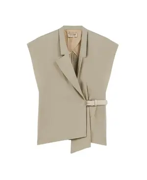 NOCTURNE Belted Double Breasted Vest