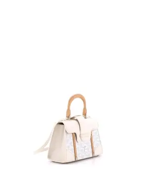 Goyard Structured Saigon Top Handle Bag Coated Canvas With Leather