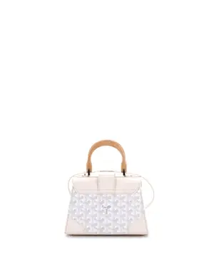 Goyard Structured Saigon Top Handle Bag Coated Canvas With Leather