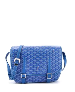 Goyard Mm Belvedere Messenger Bag Coated Canvas - Blue