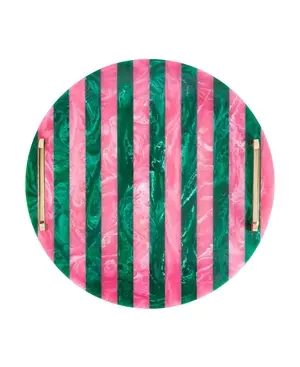 ZSA ZSA ZSU Tanda Resin Round Tray, 14 X 14 X 2.5