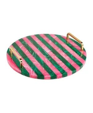 ZSA ZSA ZSU Tanda Resin Round Tray, 14 X 14 X 2.5