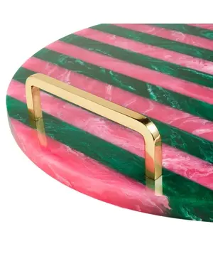 ZSA ZSA ZSU Tanda Resin Round Tray, 14 X 14 X 2.5