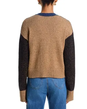 Veronica Beard Wool Blend Colorblocked Cardigan