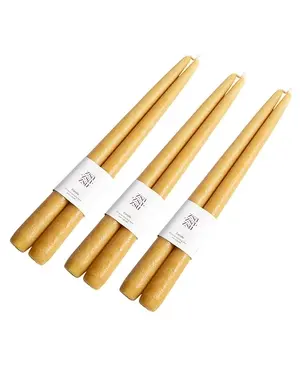 ZSA ZSA ZSU Deurne 6 Pieces Candlestick Candle, 4 Oz - Mustard
