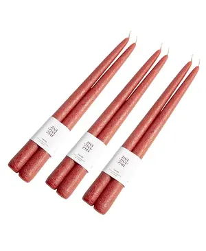 ZSA ZSA ZSU Deurne 6 Pieces Candlestick Candle, 4 Oz - Pink