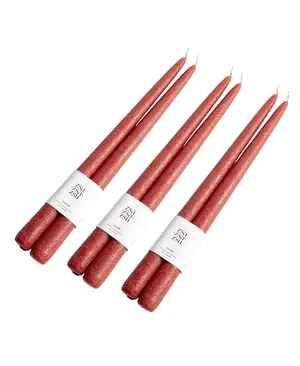 ZSA ZSA ZSU Deurne 6 Pieces Candlestick Candle, 4 Oz - Red
