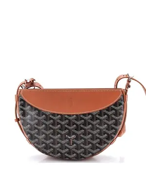 Goyard Hirondelle Shoulder Bag Coated Canvas And Leather - Brown