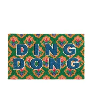 ZSA ZSA ZSU Kerala Ding Doong Coir Doormat, 18 X 30 - Blue-green