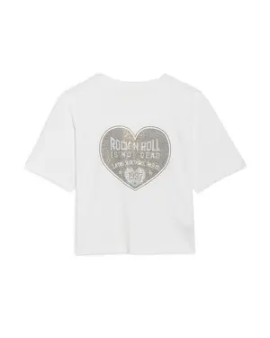 Zadig&Voltaire Taida Bc Heart Rhinestone Tee - White
