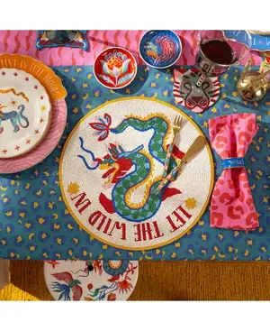 ZSA ZSA ZSU Dadri Beaded Placemat Wild, 14 L