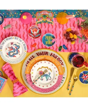 ZSA ZSA ZSU Dadri Beadded Placemat Energy, 14 X 14