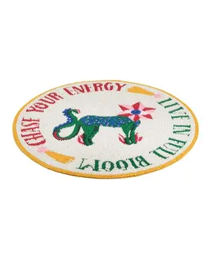ZSA ZSA ZSU Dadri Beadded Placemat Energy, 14 X 14