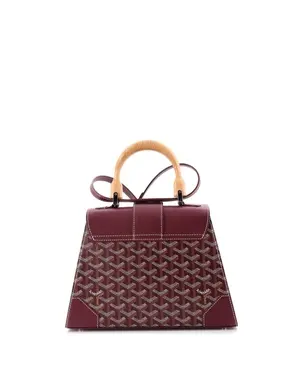 Goyard Pm Saigon Top Handle Bag Coated Canvas With Leather