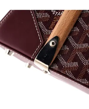 Goyard Pm Saigon Top Handle Bag Coated Canvas With Leather