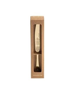 ZSA ZSA ZSU Dume Patterned Steel Dinner Knife Set Of 4, 9.06 X 0.79 X 0.12 - Champagne